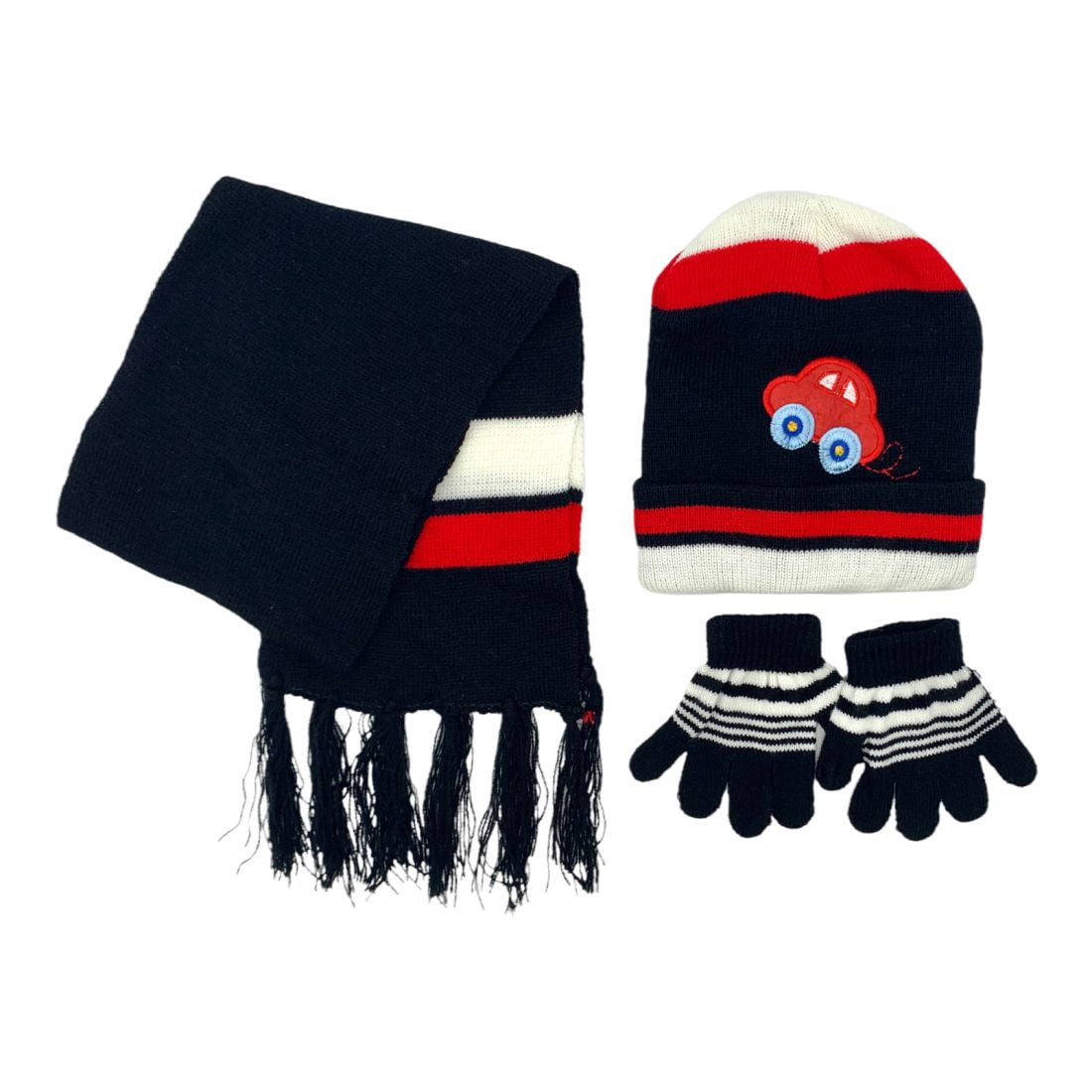 Empire Cove 3 Piece Kids Winter Knit Beanie Set Gloves Hats Scarves ...