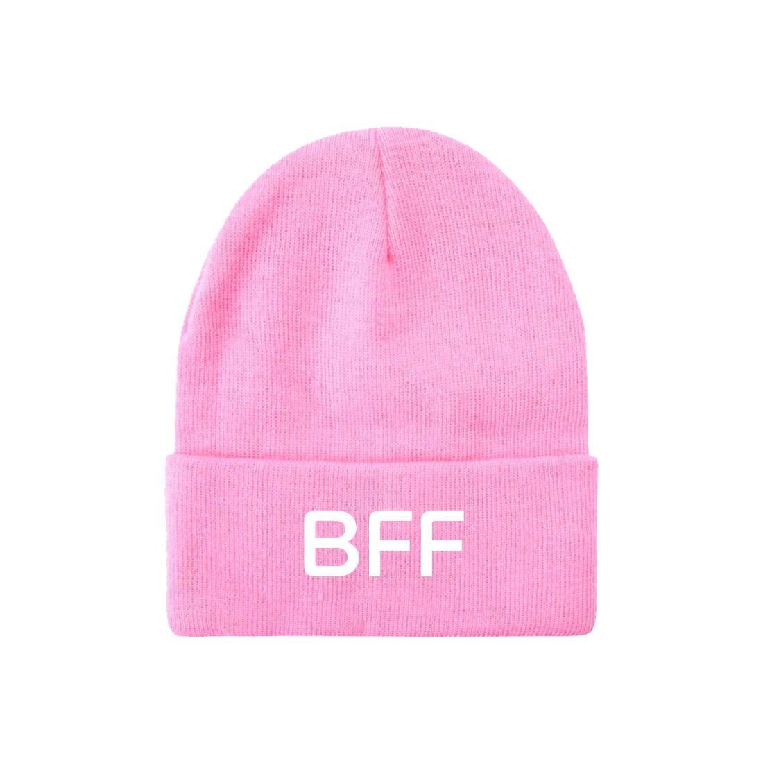 Empire Cove BFF Best Friends Forever Cuffed Beanie Embroidered Light ...
