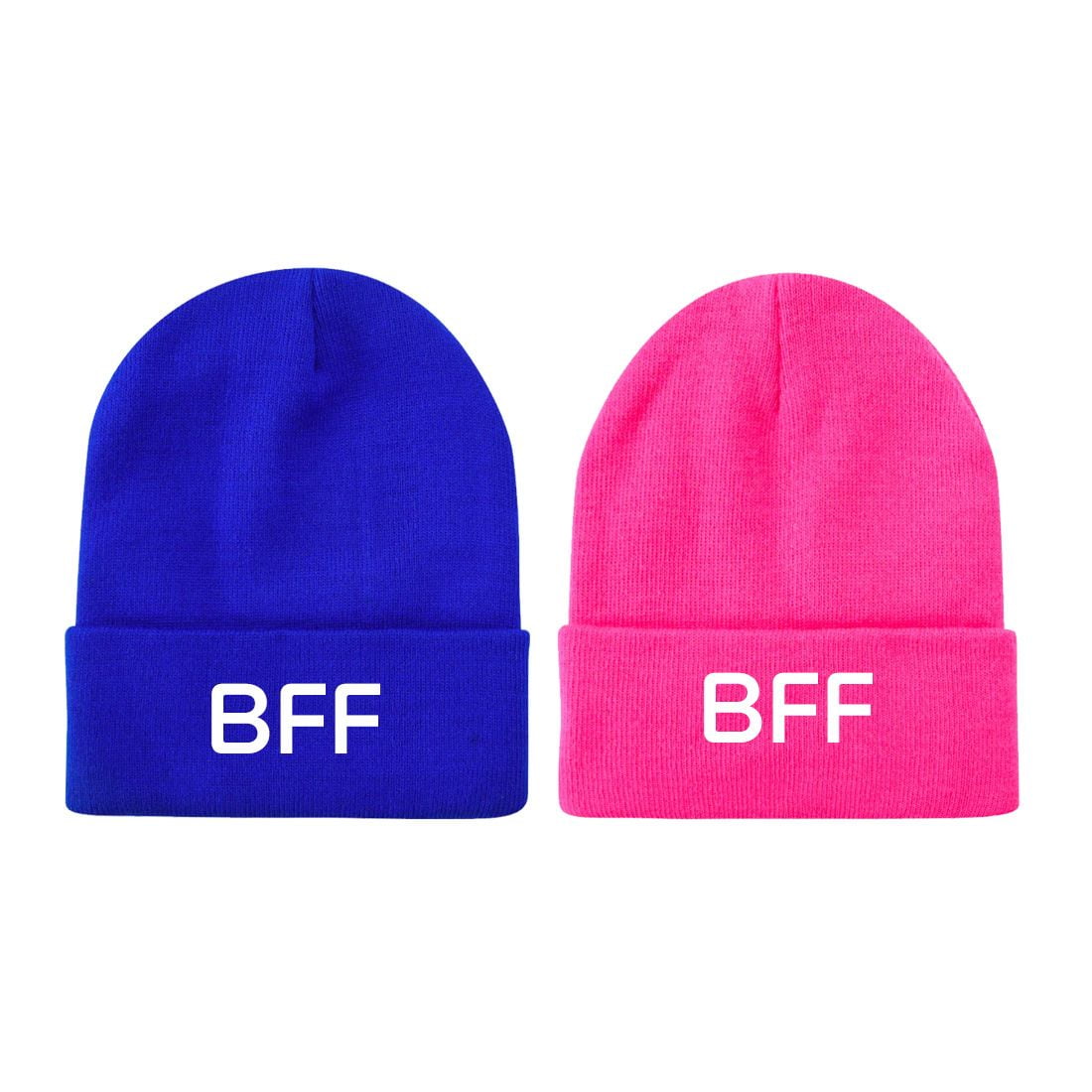 Empire Cove Gift Set for BFF Best Friends Forever - 2 Cuffed Beanies ...