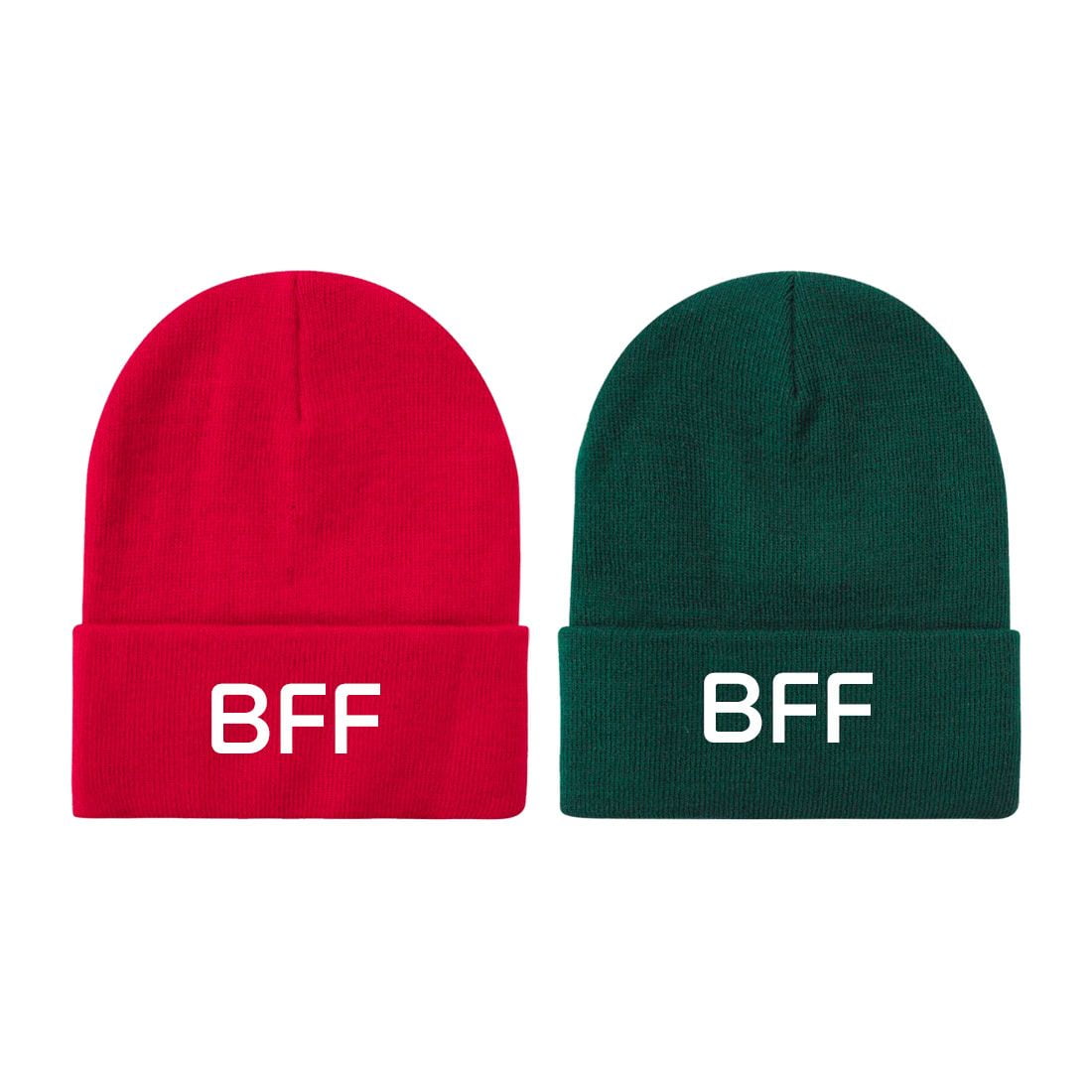 Empire Cove Gift Set for BFF Best Friends Forever - 2 Cuffed Beanies ...
