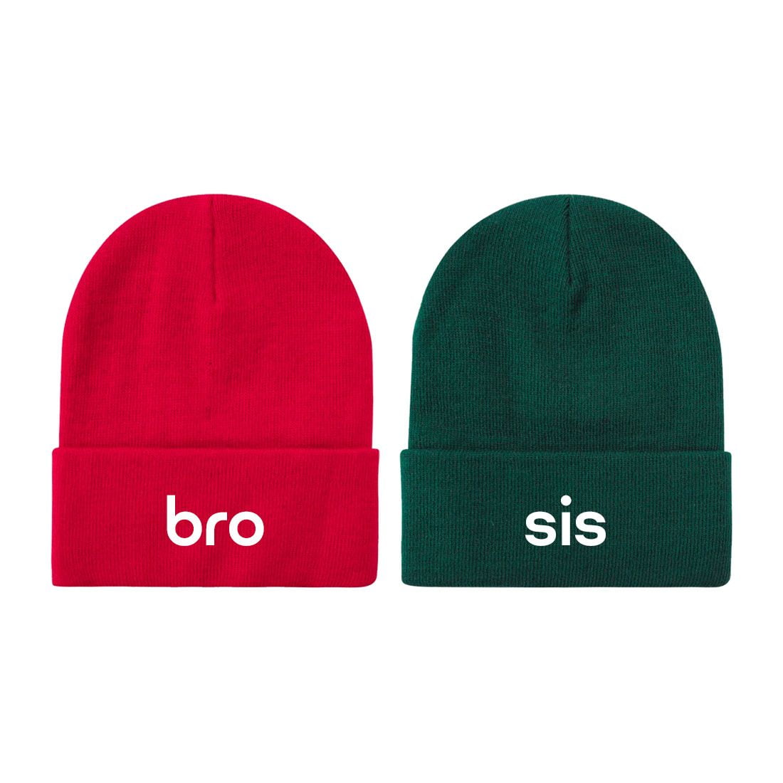 Empire Cove Gift Set for Brother - Sister - 2 Cuffed Beanies ...