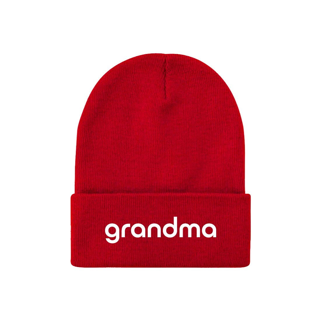 Empire Cove Grandma Cuffed Beanie Embroidered Red - Walmart.com