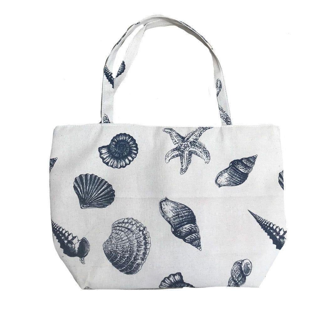 Empire Cove Sea Shell Print Cotton Canvas Tote Bags Reusable Beach ...