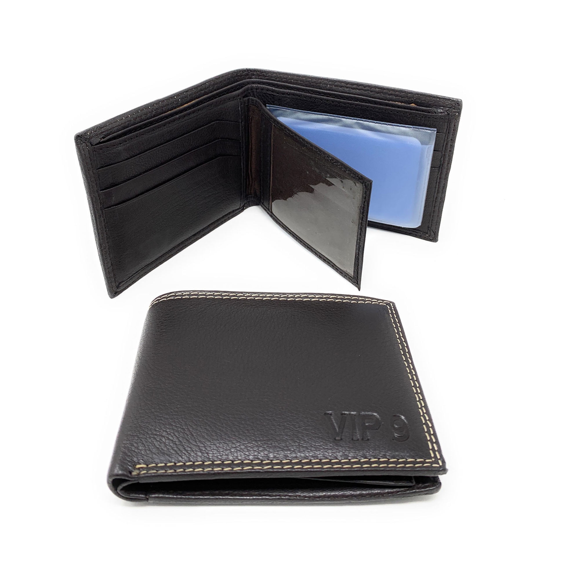 Empire Cove VIP Classic Genuine Leather Slim Bifold Wallets Side Flip ...