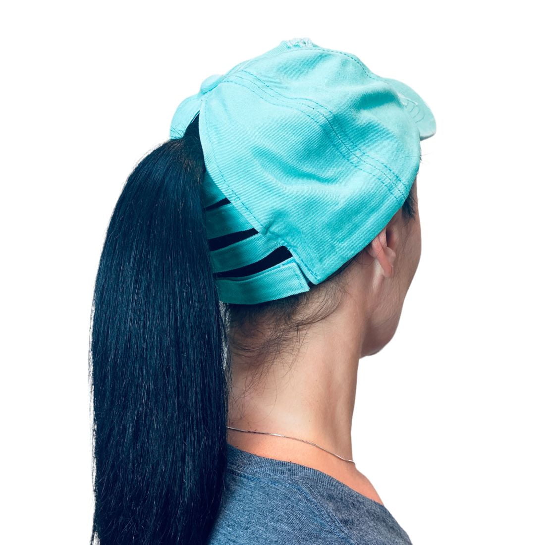 Empire Cove Womens Distressed Washed Ponytail Caps Hats Vintage Relaxed ...