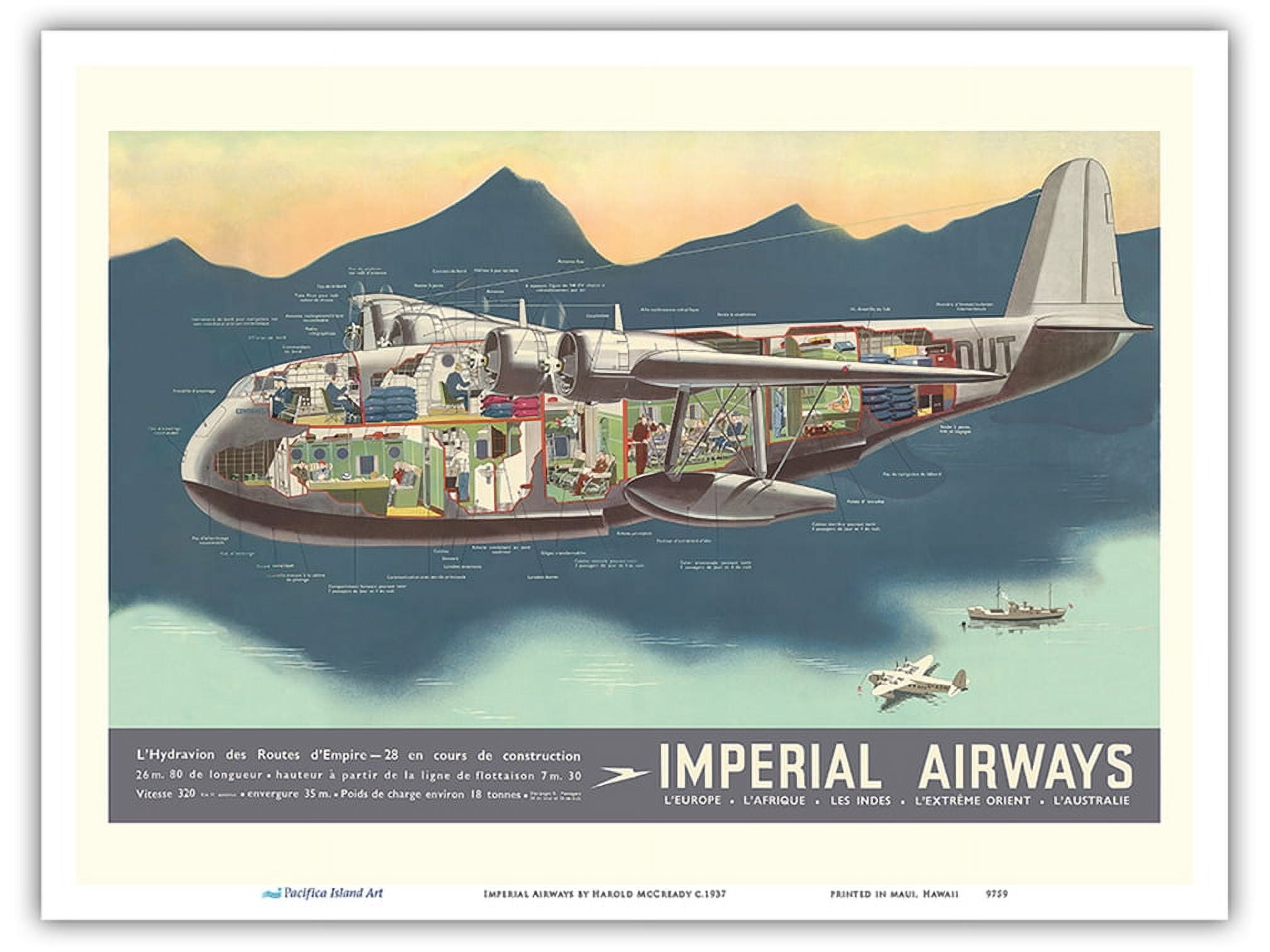 Empire Flying Boats Aircraft - Imperial Airways - Vintage Airline ...