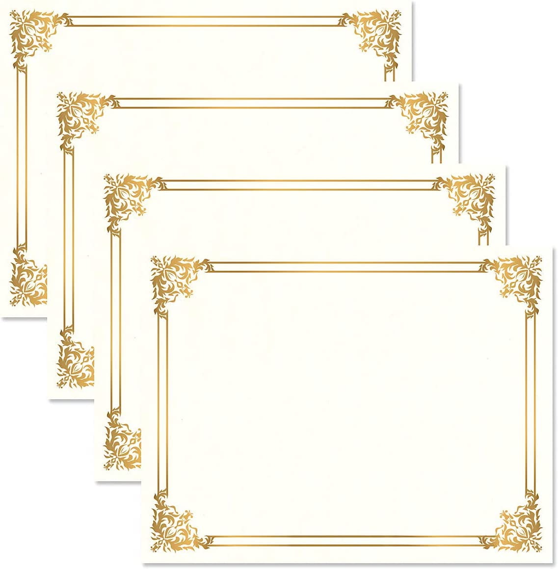Empire Gold & White Parchment Certificate Papers - Pack of 100, Not ...