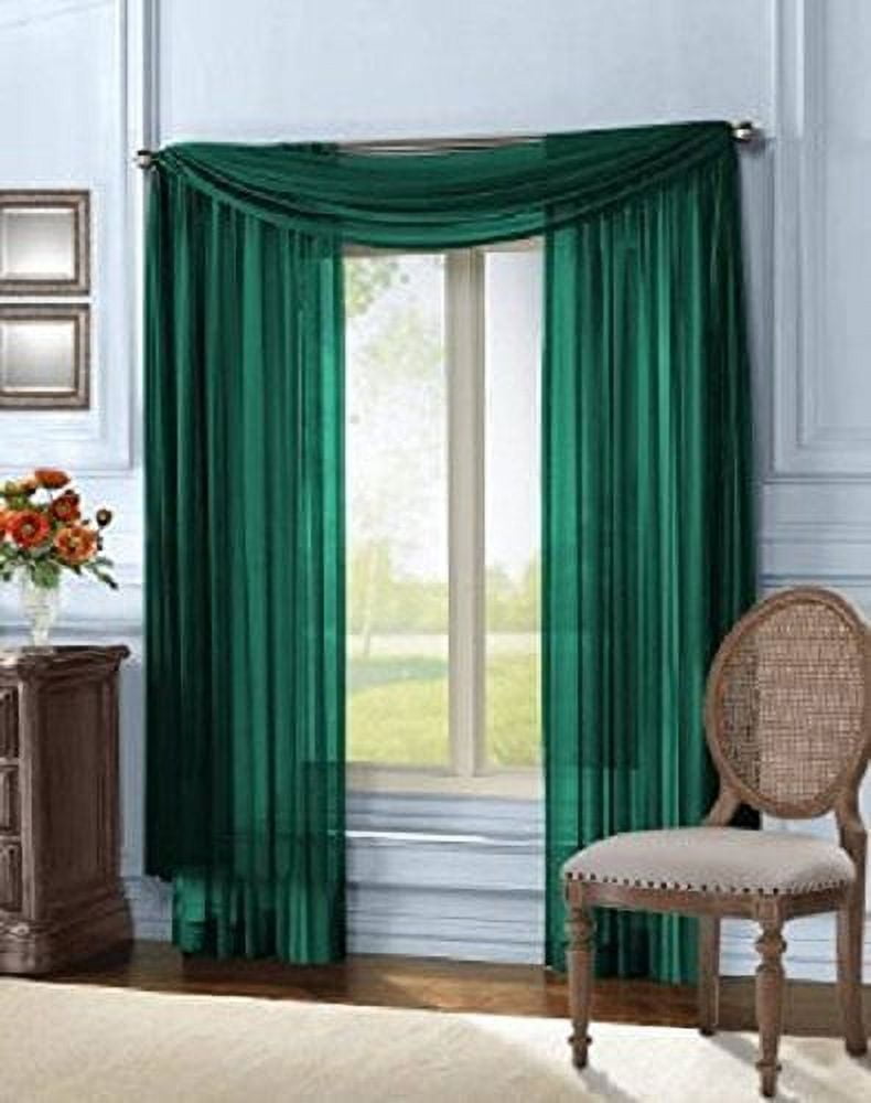 Empire Home Solid Sheer Window/ Wedding 55" Wide X 216" Long Scarf ...