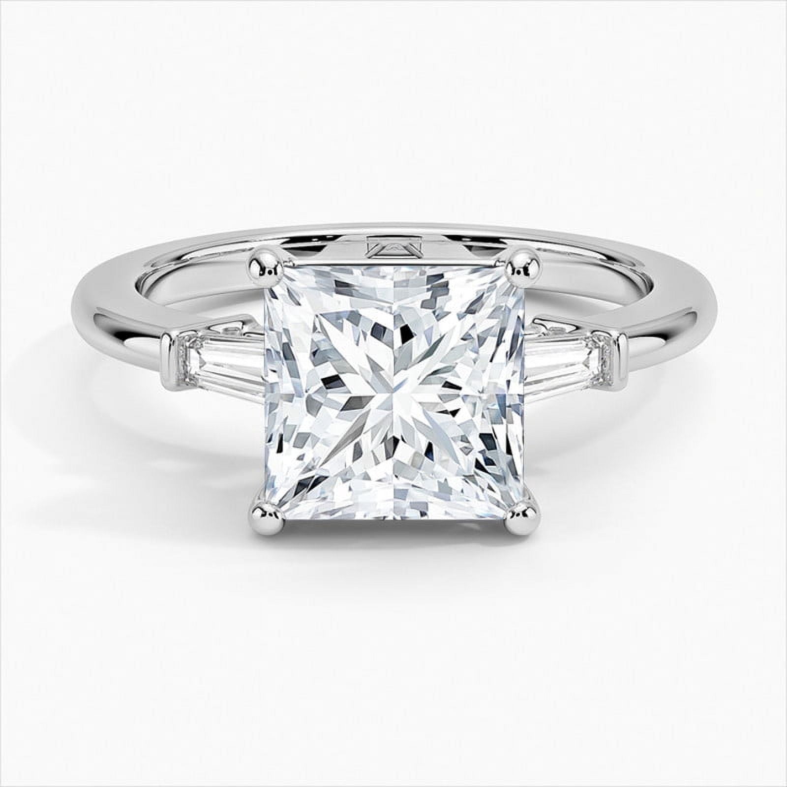 Empire Jewel 2.3 Ct Princess Cut Diamond Rings - 14K White Gold Plated ...