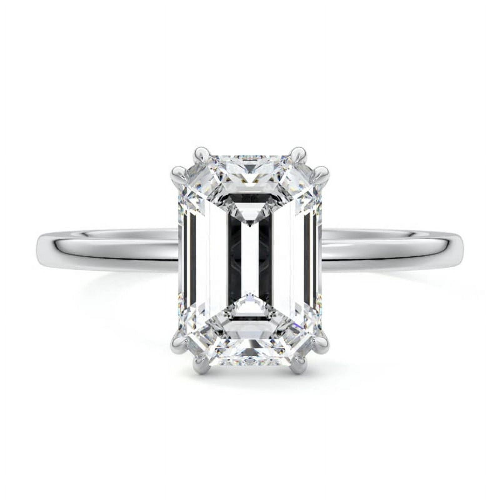 Empire Jewel 2 Ct Emerald Cut White Diamond Solitaire Ring for Her ...