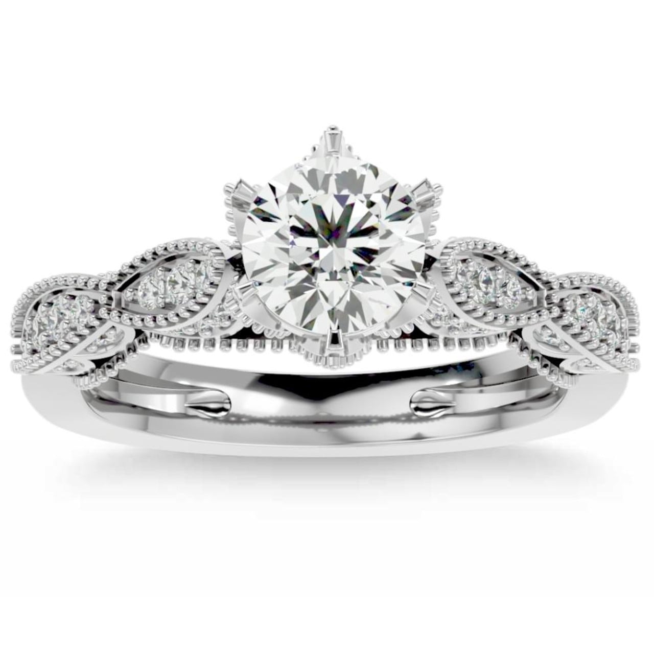 Empire Jewel Excellent 1.2 Ct Round Cut Lab Created Simulated Diamond ...