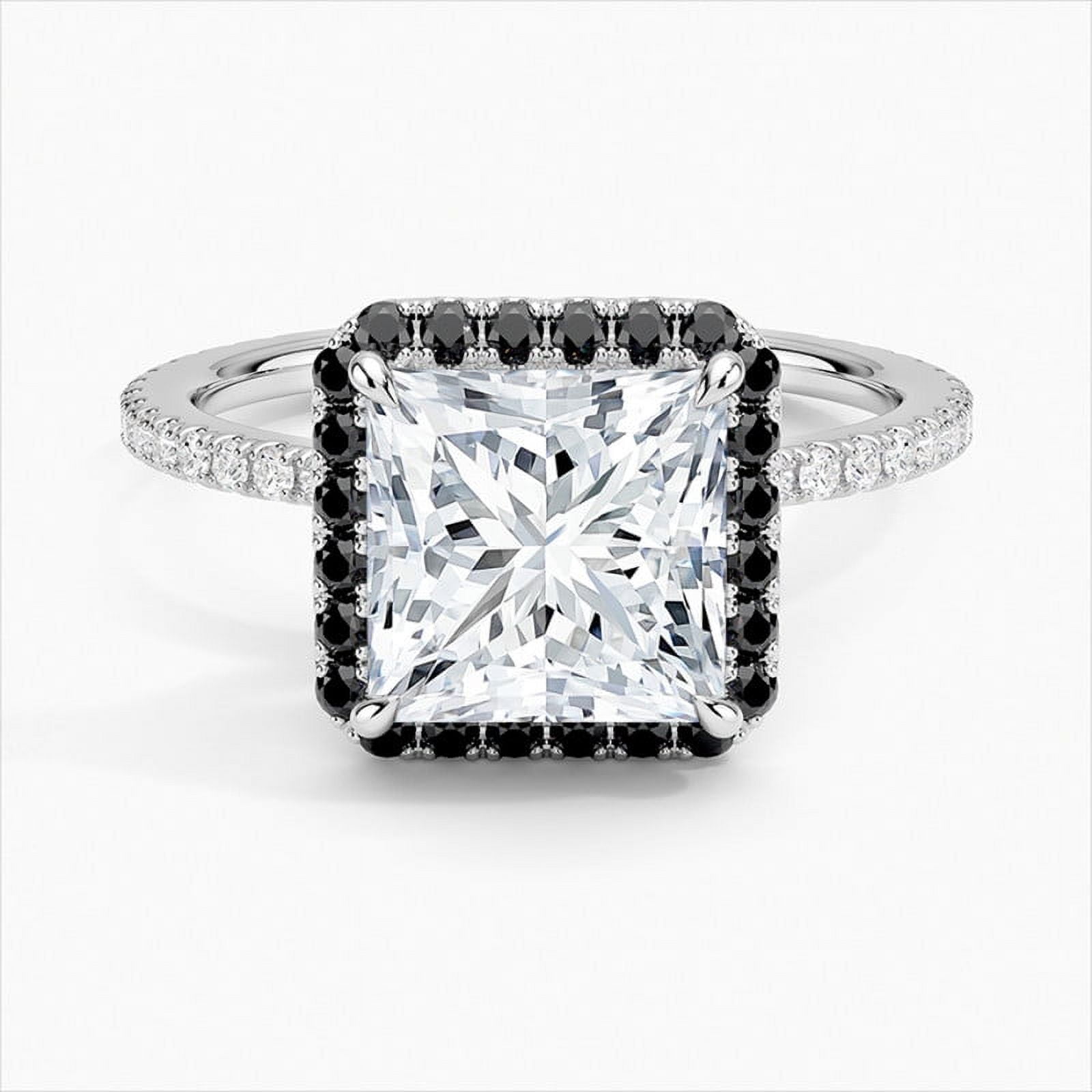 Empire Jewel Princess Cut 2 Ct Excellent Diamond Ring - 14K White Gold ...