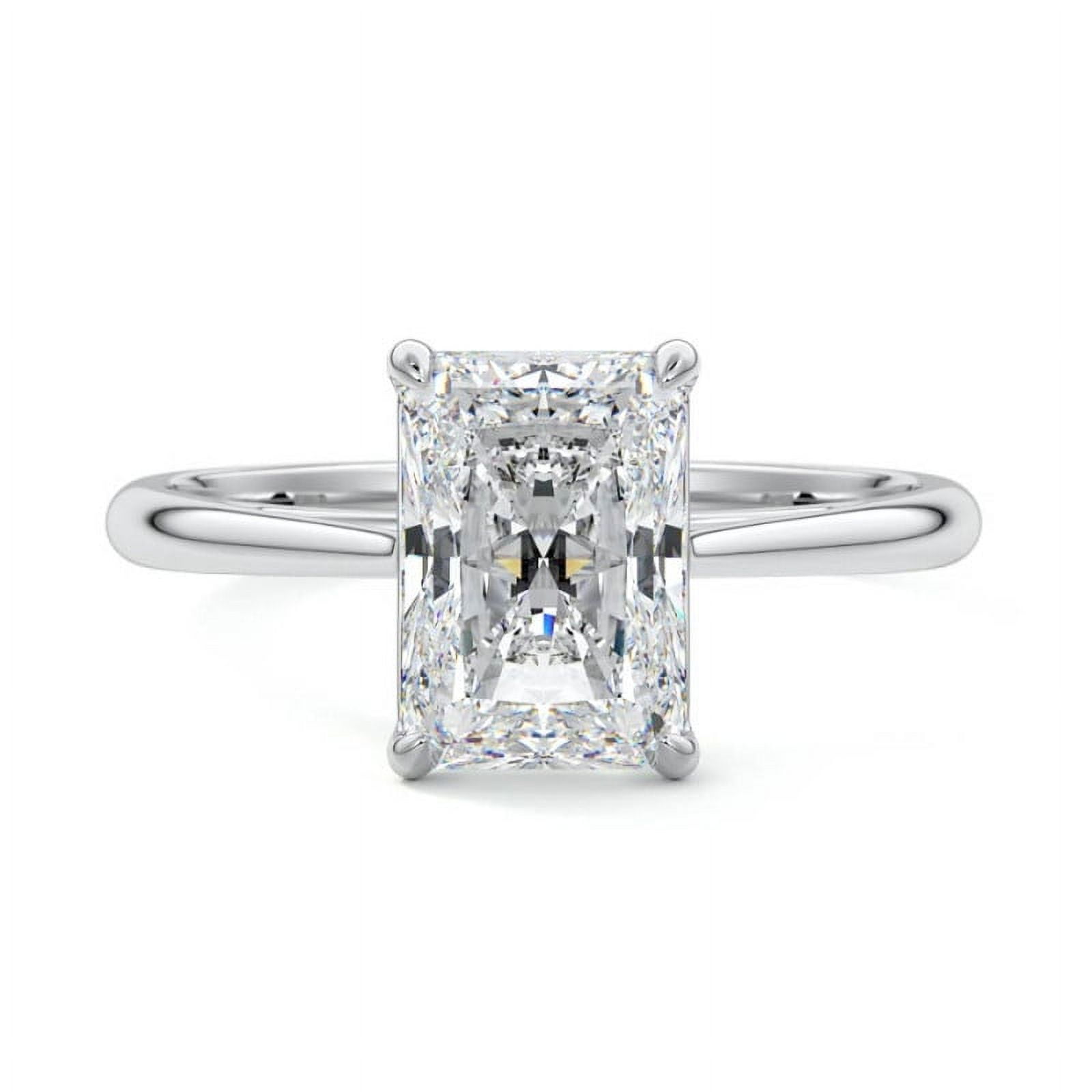 Empire Jewel Wedding Ring - Silver 14K White Gold Plated Band - 2.1 Ct ...