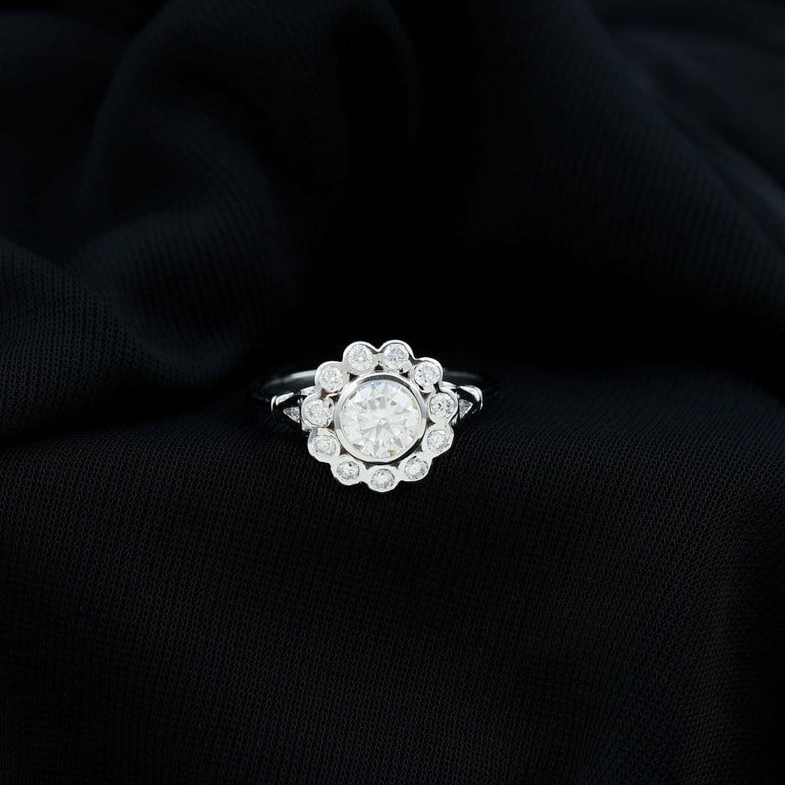 Empire Jewelry 1.8 Ct Round Cut Diamond Rings for Women - 14K White ...