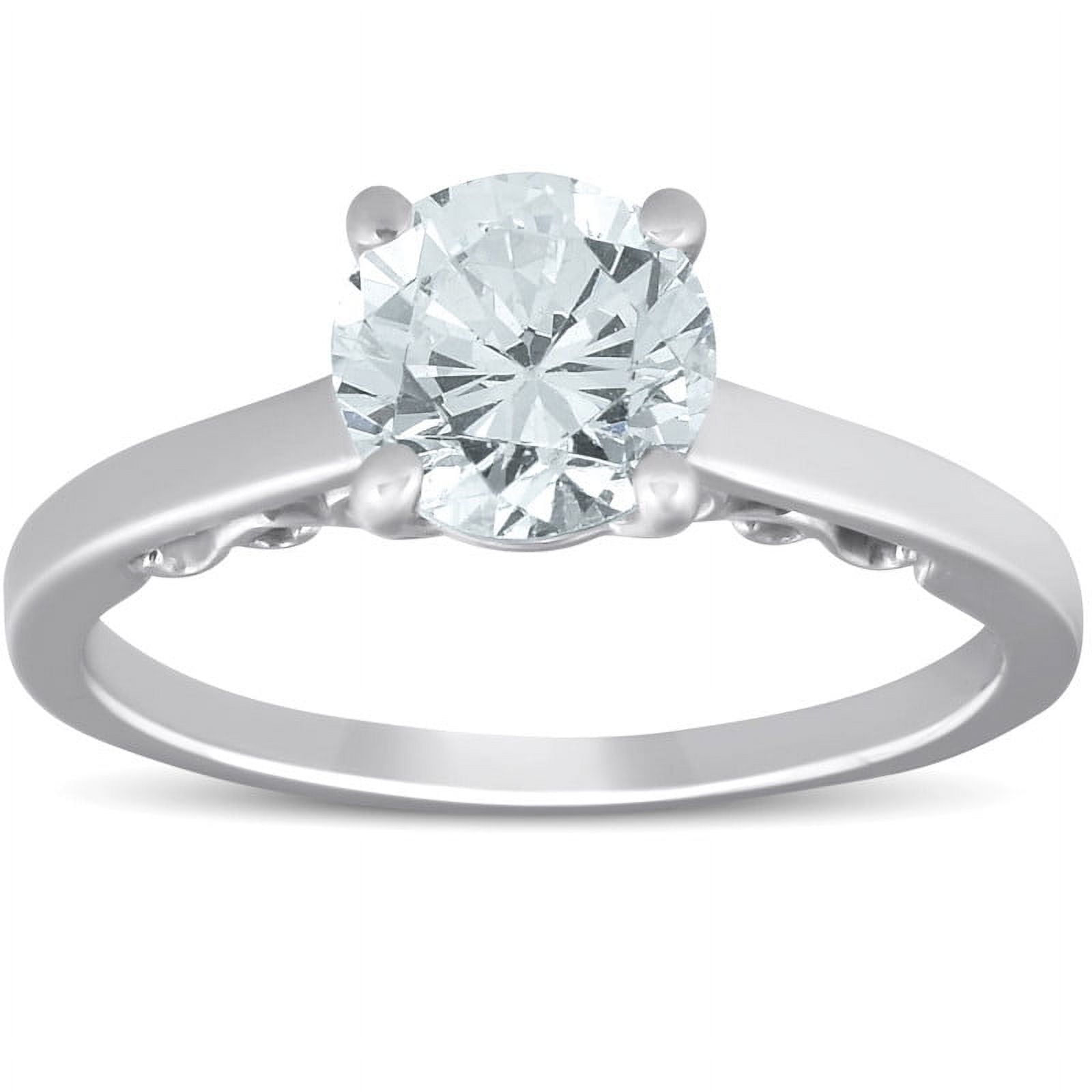 Empire Jewelry 1 Ct Moissanite Round Brilliant Cut Wedding Ring - 14K ...