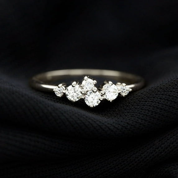 Empire Jewelry 14K White Gold Plated Ring for Women - Wedding Diamond Ring - 0.5 Ct Round Cut ...