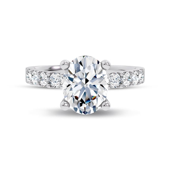 Empire Jewelry 2 Ct Oval Moissanite Engagement Ring for Women - Classic ...