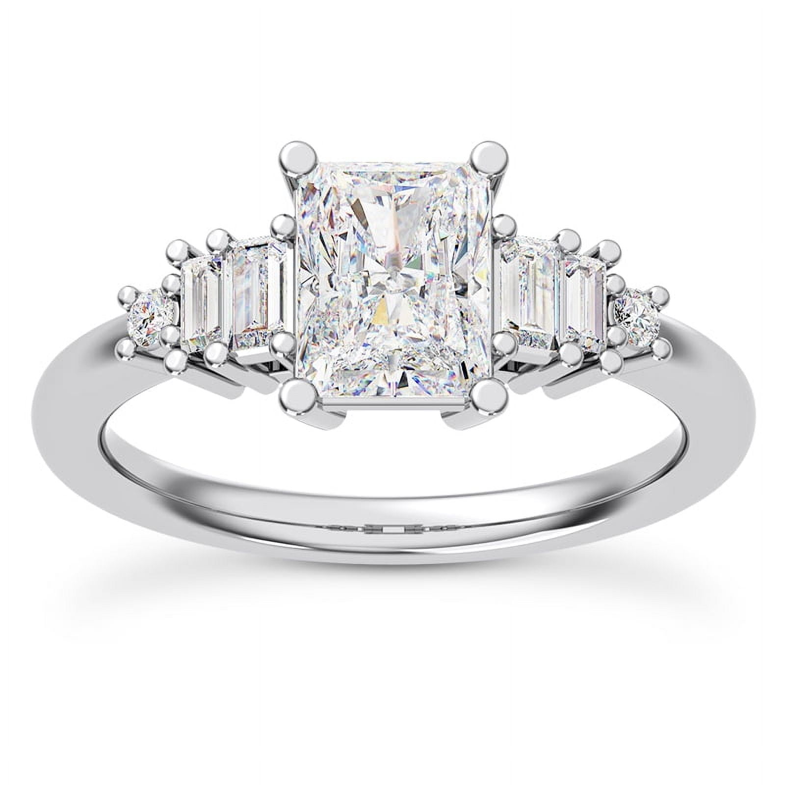 Empire Jewelry Tia Graduated Diamond Ring - 2.3 Ct Radiant, Round and ...