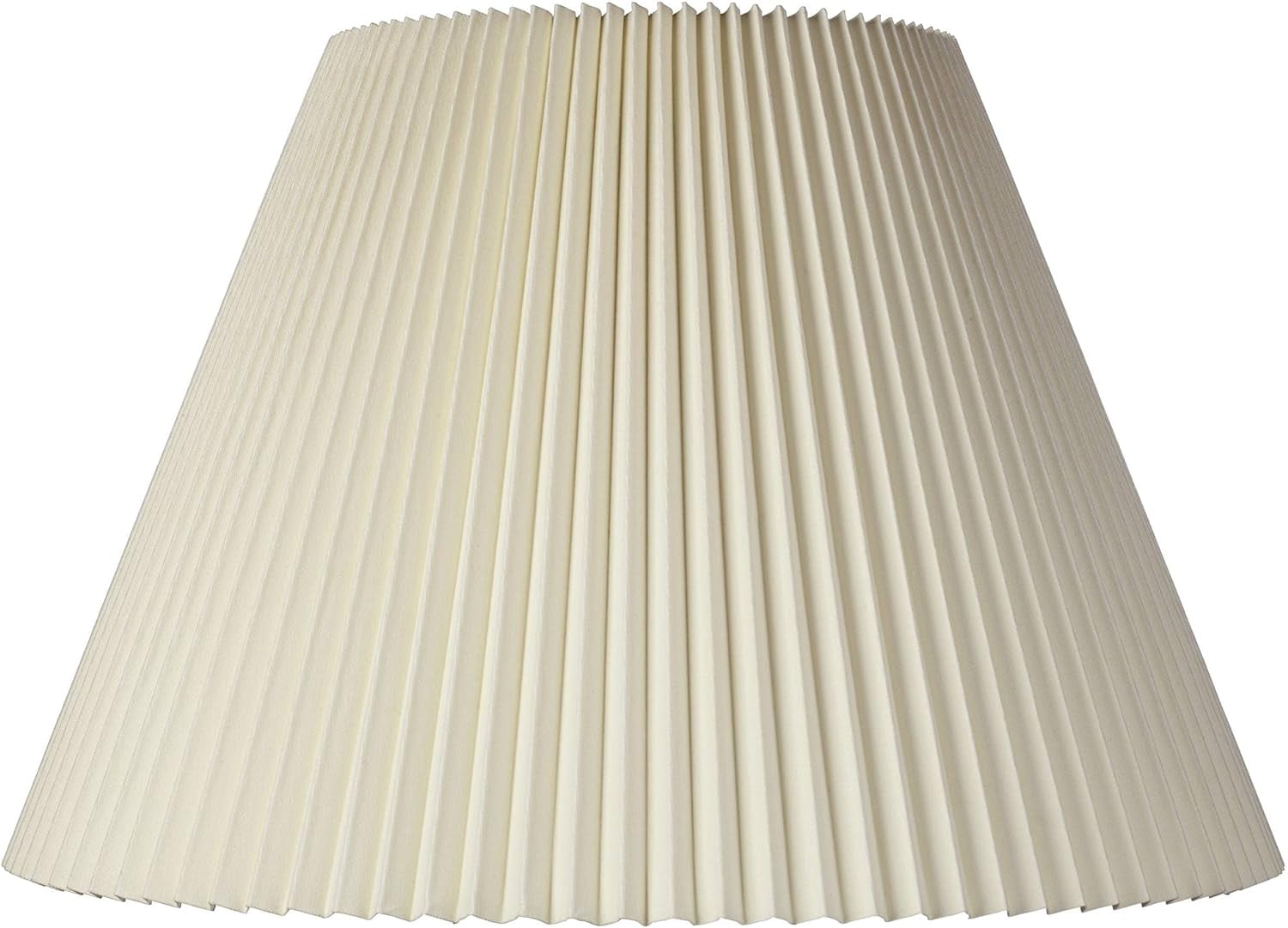 Empire Lamp Shade Beige Pleated Large 10.75" Top x 22" Bottom x 15.5 ...