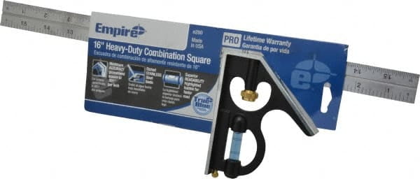 Empire Level 2 Piece, 16" Combination Square Set 1/64 & 1/32" (English ...