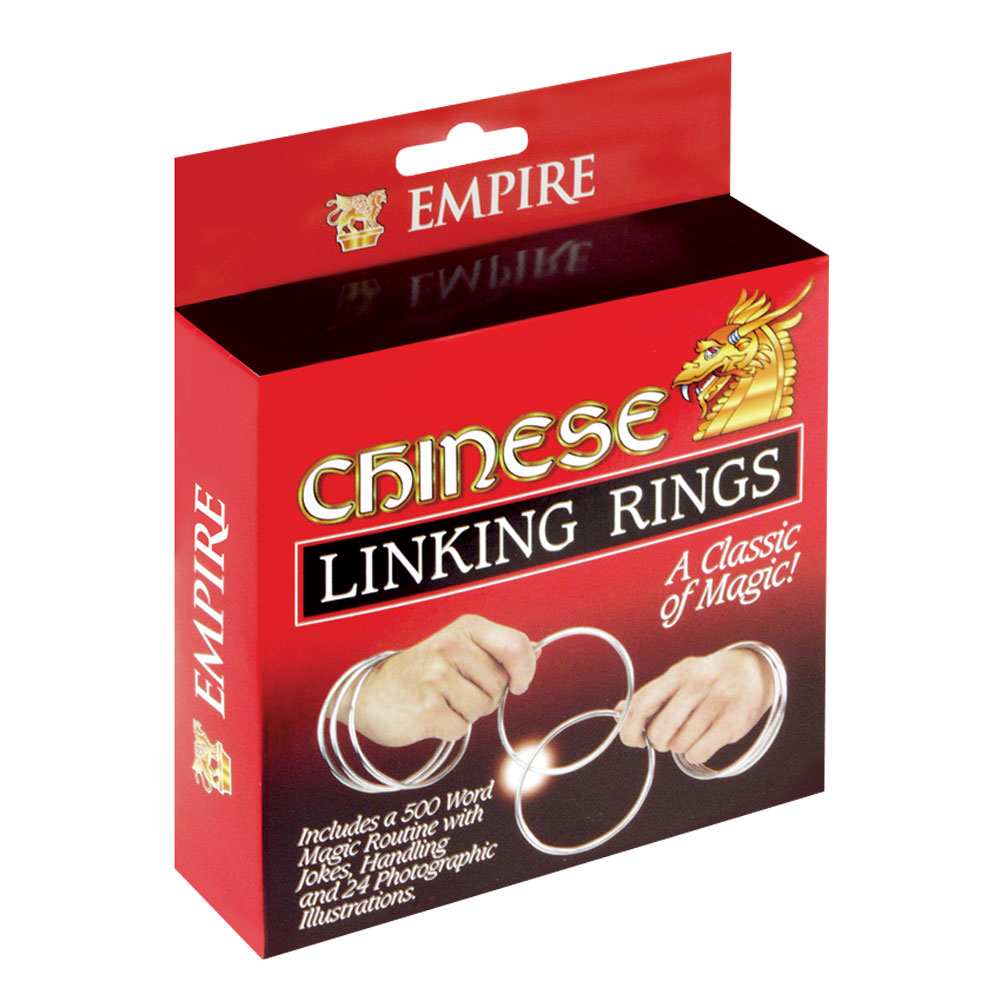 Empire Magic Classic Chinese Linking Rings 8pc 4in Magic Set, Silver ...