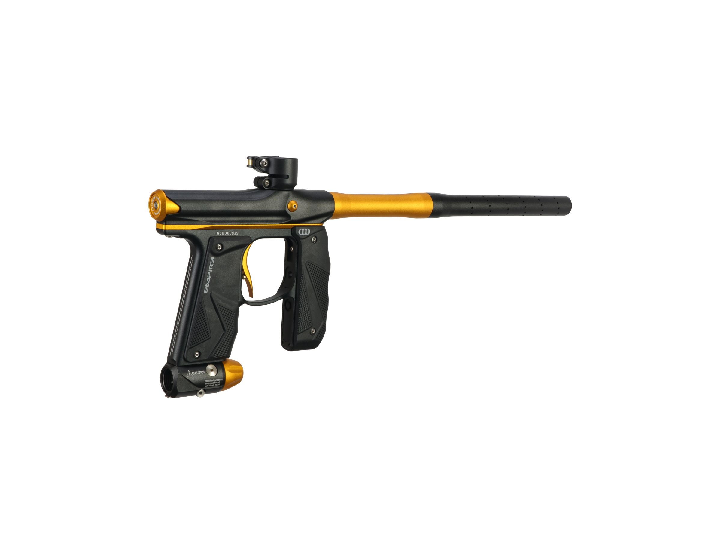 Empire Mini GS Paintball Marker Gun 2 Piece Barrel Dust Black and Gold ...