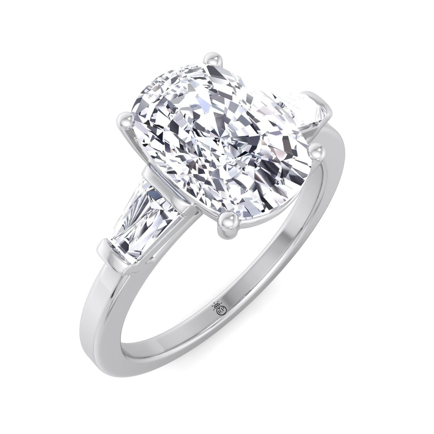 Empire - Moissanite Elongated Cushion Cut Lab Diamond Engagement Ring ...