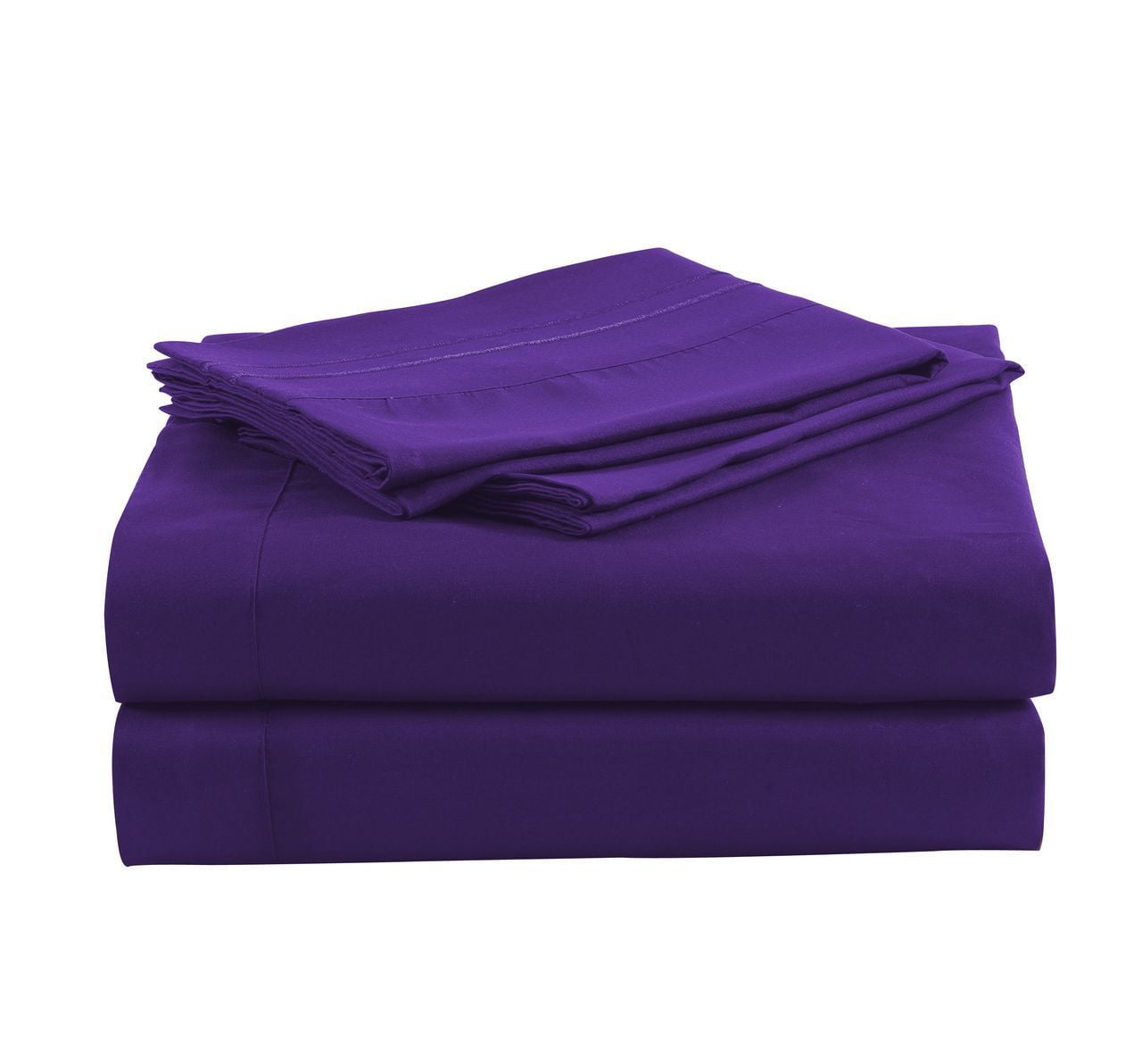 1800 Greek Collection Twin Purple 4-Piece Bedding Linens Set, Super ...