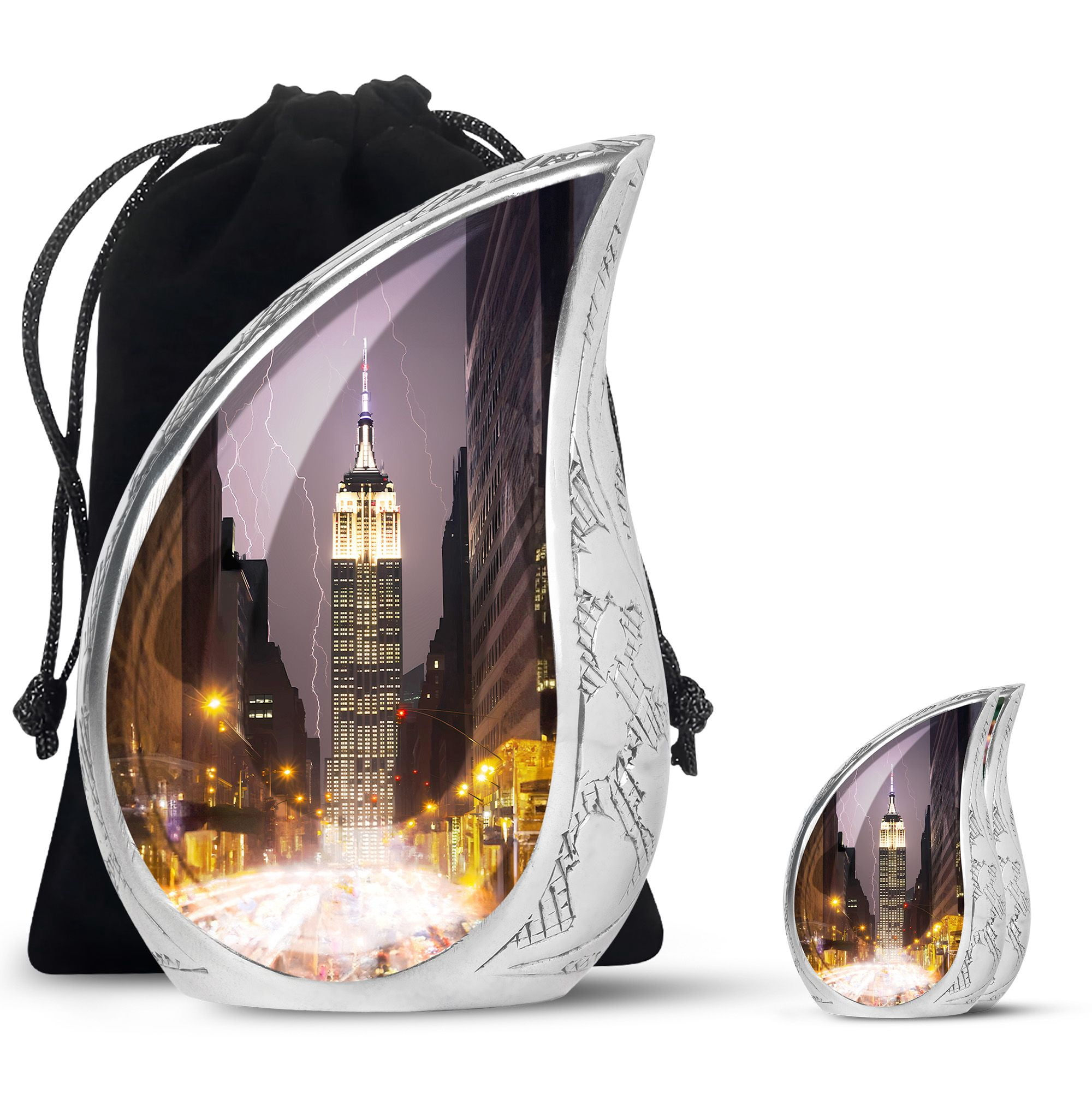 Empire State Building Lighting Funeral Large Urn For Adult Woman ...