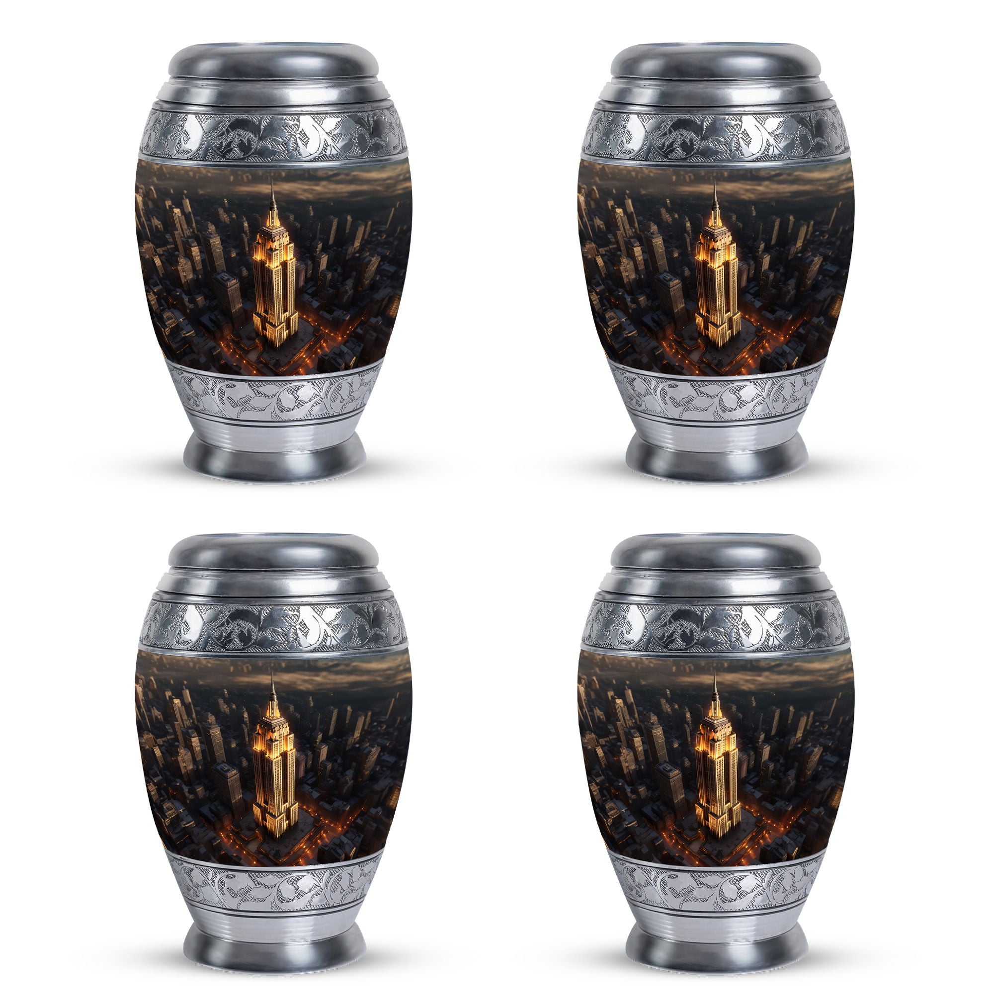 Empire State Building White s Urn Large, Urns For Human Ashes Adult Men ...