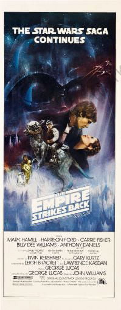 Empire Strikes Back Movie Poster Insert 14Inx36In Multi-Color Square ...