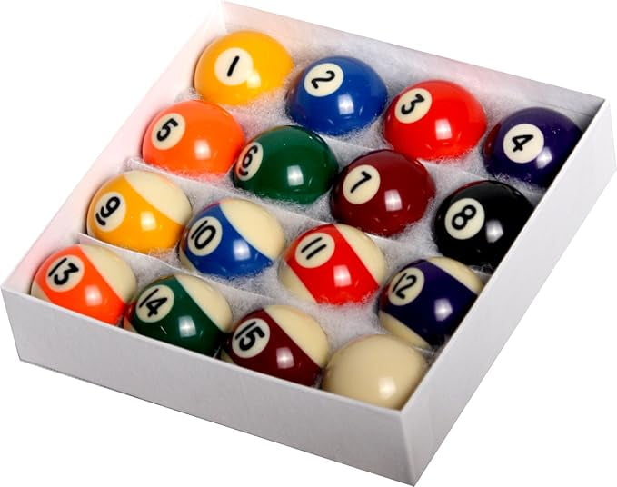 Empire USA Pool Ball Set Mini Size 2-1/4 '' Billiard Ball Set of 16 ...