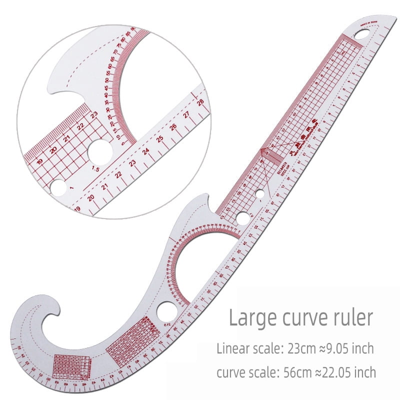 Empire sewing ruler and French curve, used for pattern making drafting ...