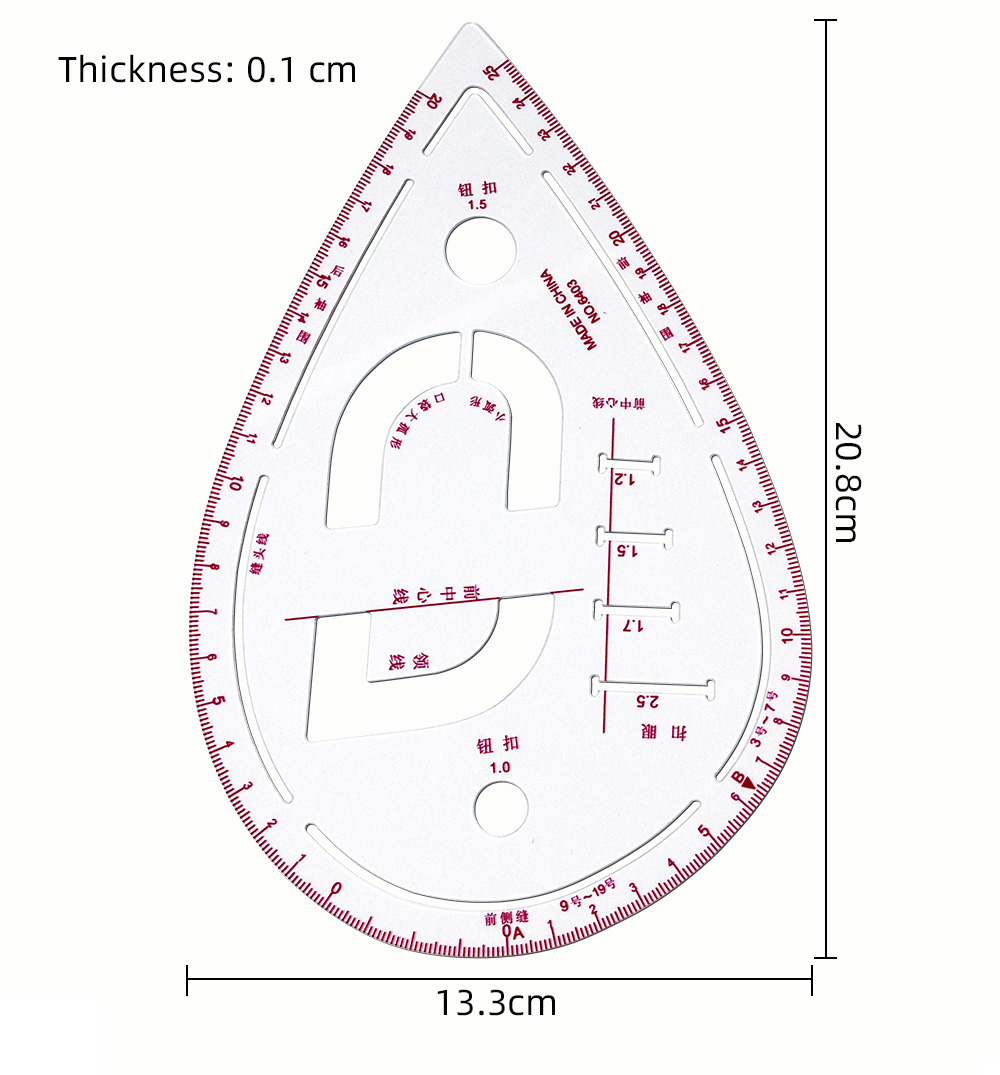 Empire sewing ruler and French curve, used for pattern making drafting ...