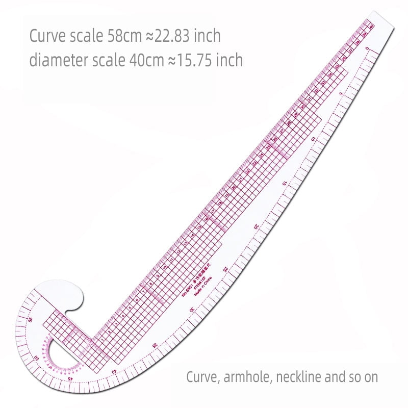 Empire sewing ruler and French curve, used for pattern making drafting ...