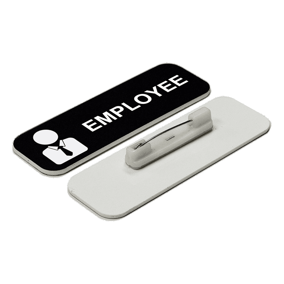 Employee 1 x 3" Name Tag/Badge, Black, (3 Pack) - Walmart.com