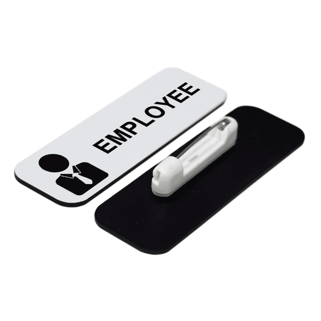 Employee 1 x 3" Name Tag/Badge, White, (3 Pack) - Walmart.com