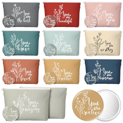 Employee Appreciation Gifts Inspirational Canvas Makeup Bags Compact ...