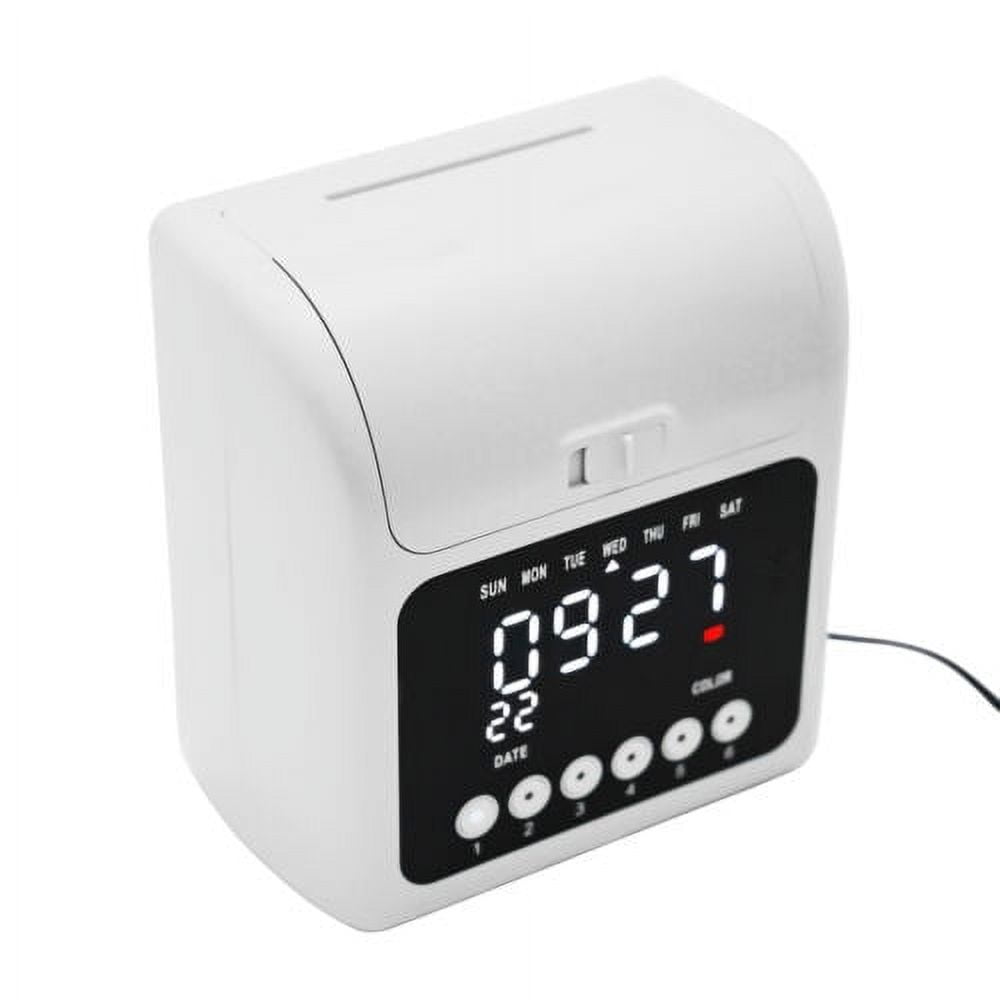 Employee Attendance Punch Time Clock Payroll Recorder LCD Display with ...
