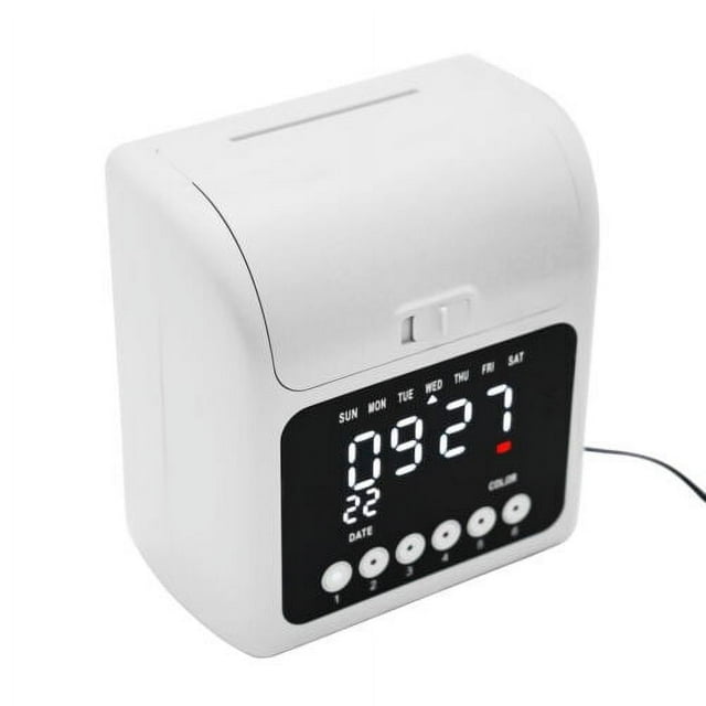 Employee Attendance Punch Time Clock Payroll Recorder LCD Display with ...