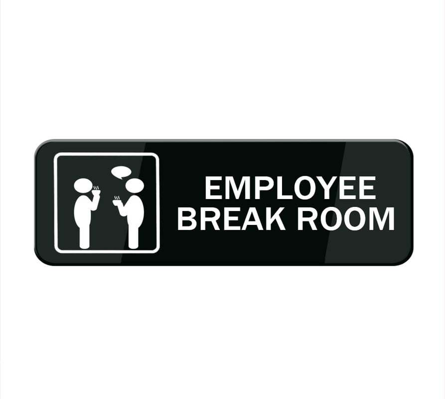 Employee Break Room Sign,Acrylic Sign Safety Informative Sign With ...