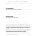 Employee Disability Accommodation Request Form, 2-Sided, Printed on ...