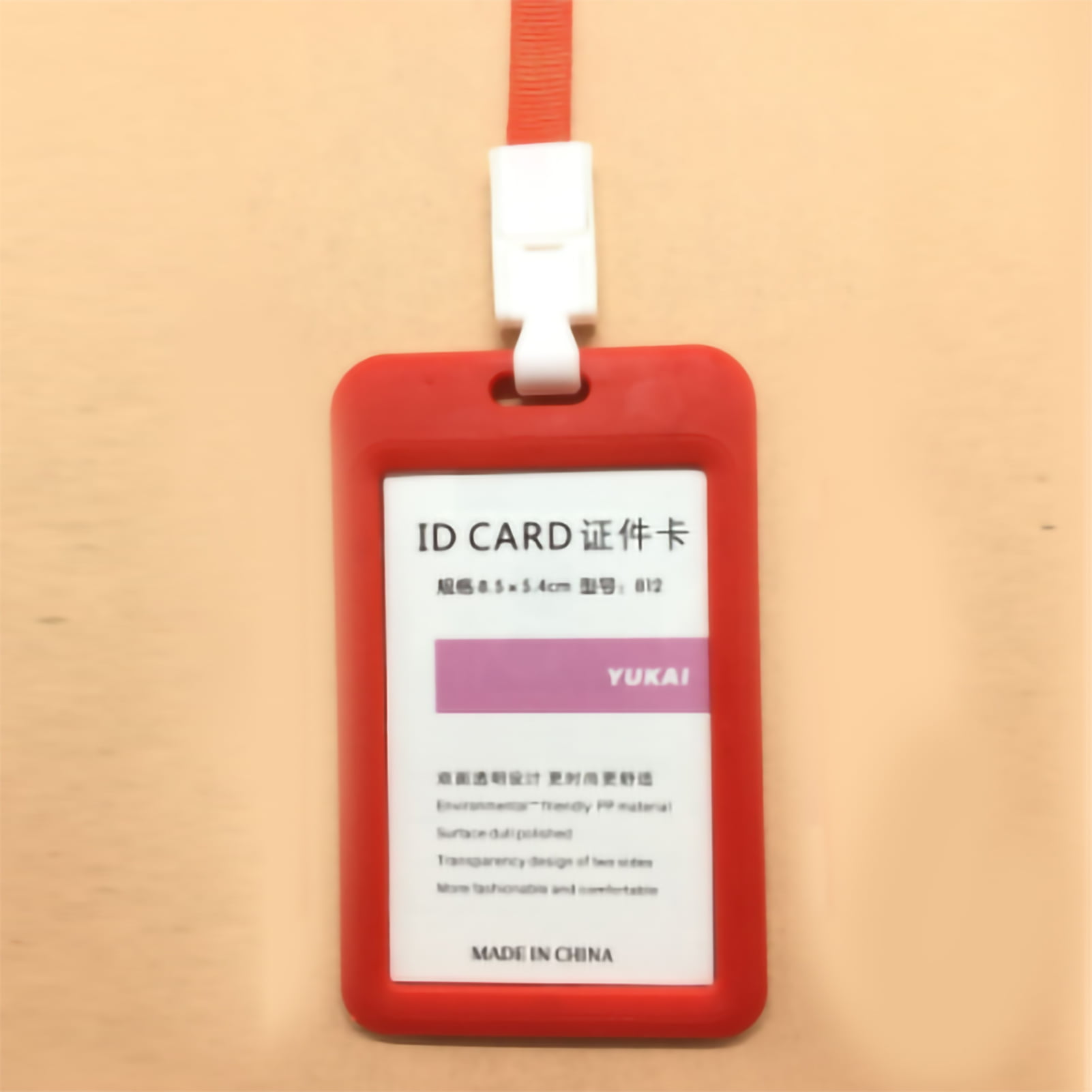 Employee Job Badge Double Sided Transparent Employee Work Card Student ...