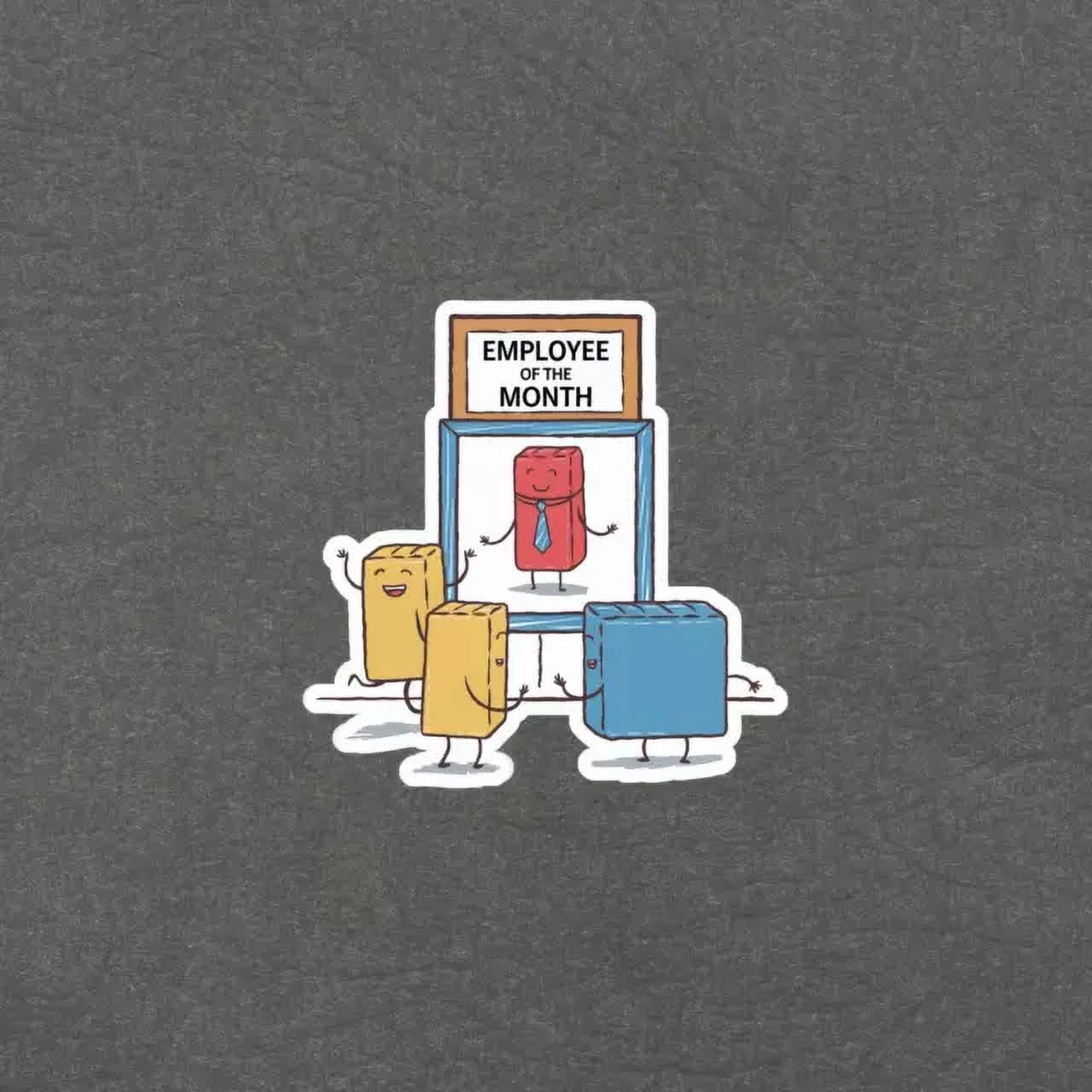 Employee Of The Month Office Cubicle Vinyl Sticker Decalphone Decal ...