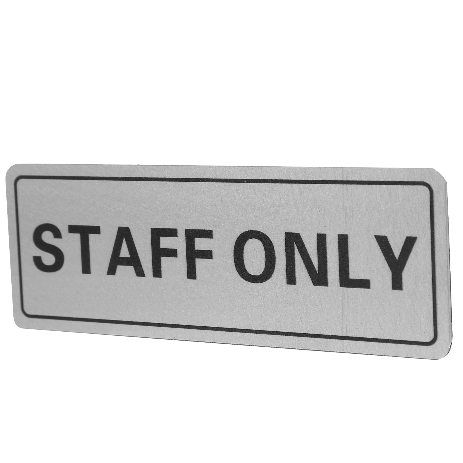 Employee Only Sign Decor Store Room Door Work Office Silver - Walmart.com