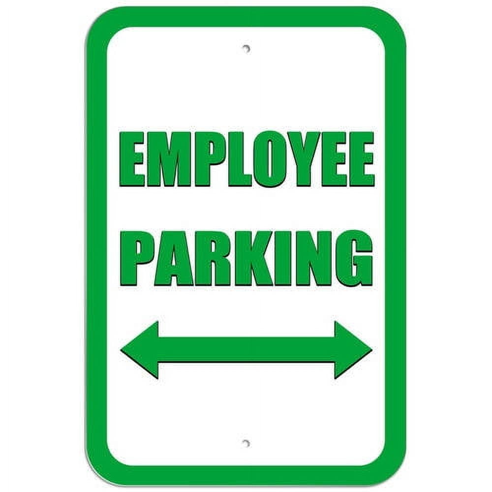 Employee Parking Double Arrow Green Sign - Walmart.com