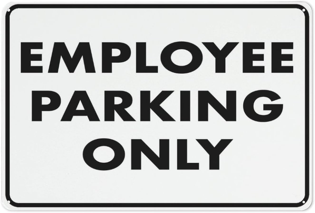 Employee Parking Only Sign Outdoor, Uv Printed Rust Free Aluminum ,Yard ...