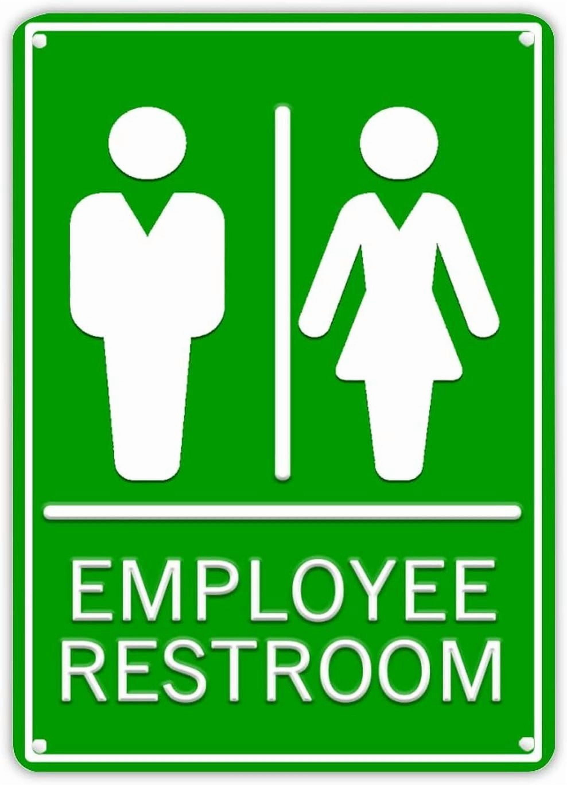 Employee Restroom Metal Tin Sign Aluminum Warning Signs For Indoor ...