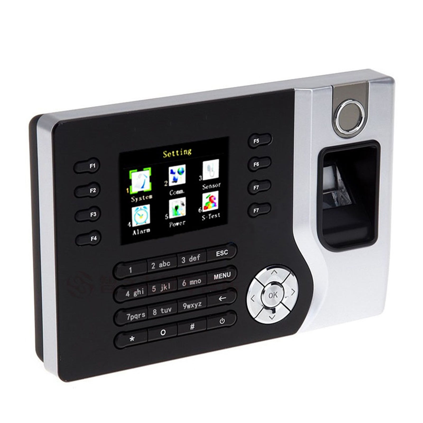 Employee Time Clock 2.4 Inch Screen Biometric Fingerprint Time ...