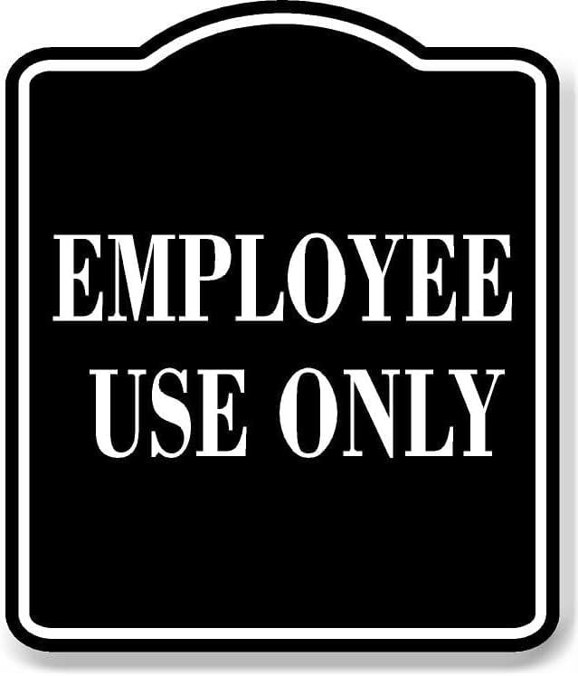 Employee Use Only BLACK Aluminum Composite Sign, 20"24" - Walmart.com